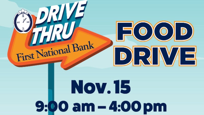 First National Bank locations to host drive-thru food drive First National Bank locations to host drive-thru food drive